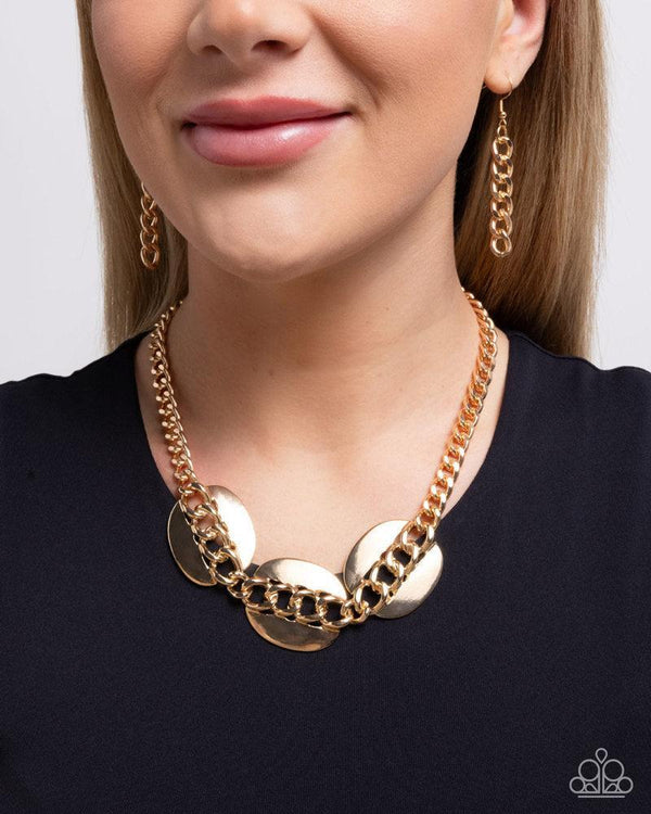 Paparazzi Solid Skillset Gold Necklace | CarasShop